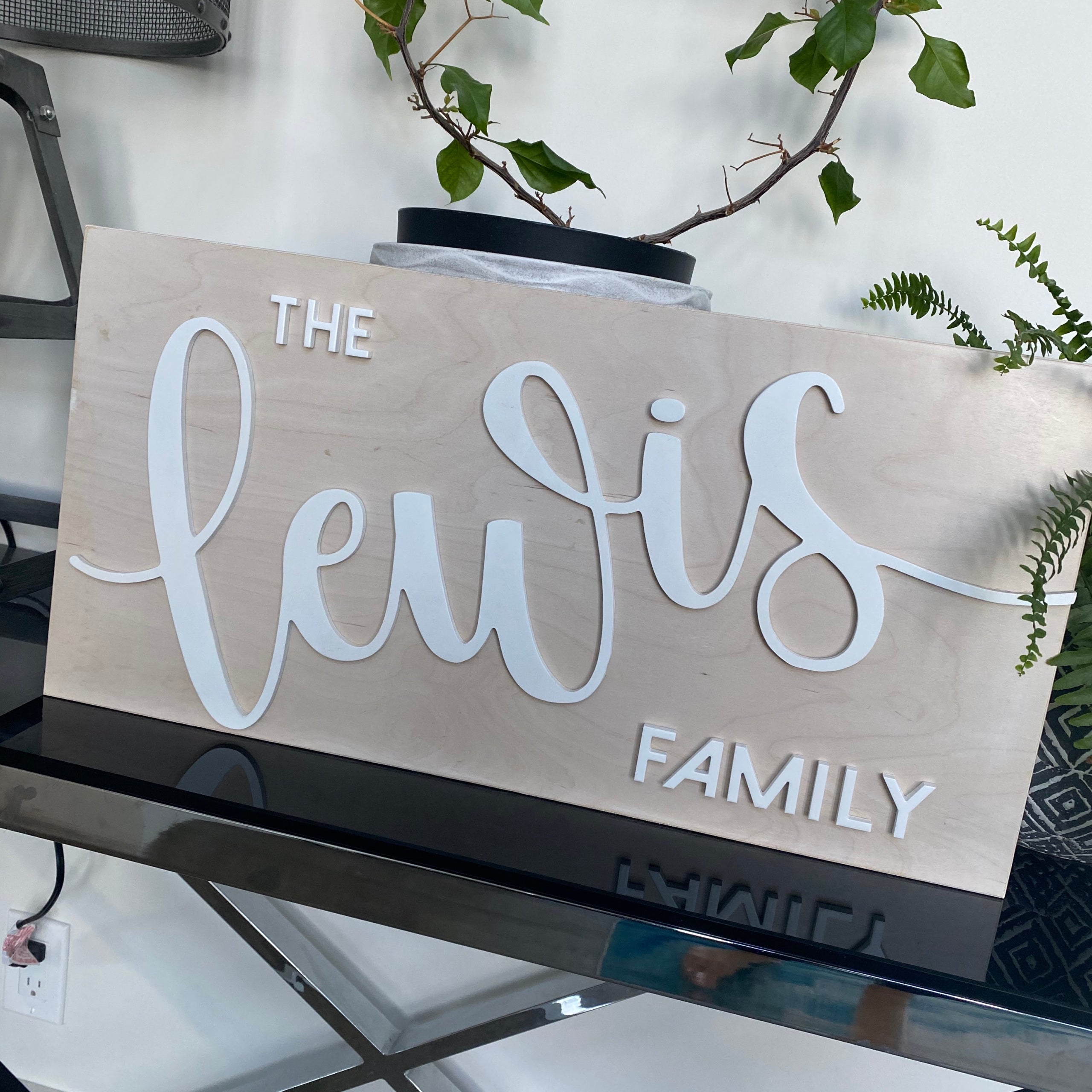Custom Family Name Sign | Shelby & Jun Woodworking - Handcrafted Just ...